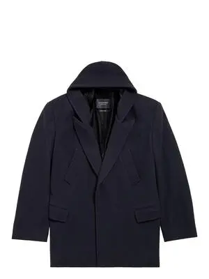 Balenciaga Hooded Short Coat - Blue