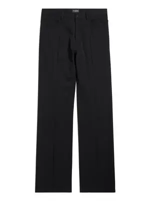 Balenciaga Straight Fit Tailored Trousers - Black