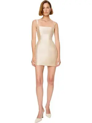 REFORMATION Avon Mini Dress Champagne