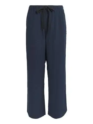 Commas Wide-leg Drawstring Trousers - Navy