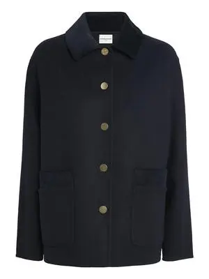 Claudie Pierlot Wool Tailored Coat - Blue