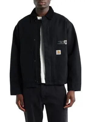 Carhartt Work In Progress Og Arcan Graphic Organic Cotton Canvas Jacket - Black/black