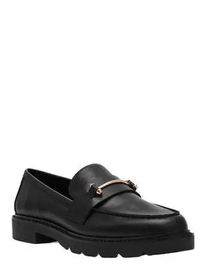 Anne Klein Emme Bit Loafer Black Smooth