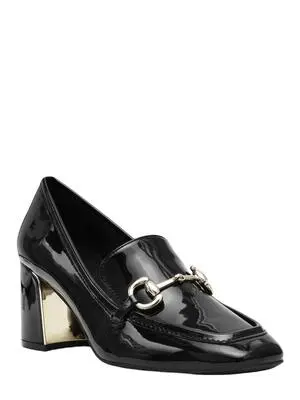 Anne Klein Anne Klein Tobi Bit Loafer Pumps Black Patent