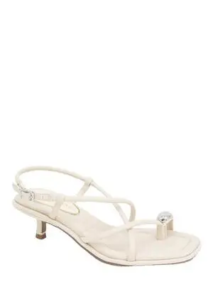 KENNETH COLE Gatlyn Ankle Strap Kitten Heel Sandal - Pearl