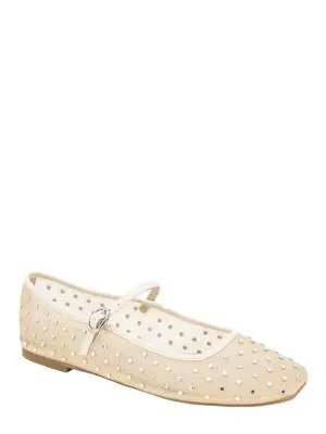 KENNETH COLE Jasper Mary Jane Flat - Beige Mesh