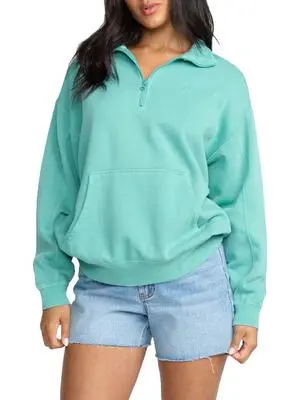 BILLABONG Cotton Blend Fleece Pullover - Blue Bird