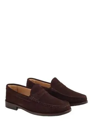 LK BENNETT Suede Penny Loafer - Brown