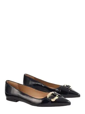 LK BENNETT Ethel Pointed Toe Flat - Navy