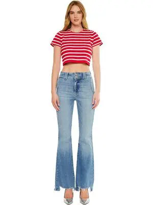 KANCAN Giselle High Rise Flare Jeans - Medium Wash