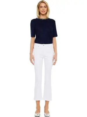 KANCAN Bristol High-rise Kick Flare Jeans - White