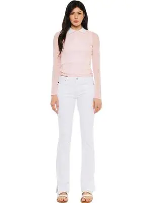 KANCAN Mai Mid-rise Bootcut Jeans - White