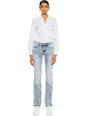 KANCAN Nadia Mid Rise Bootcut Jeans - Acid Wash