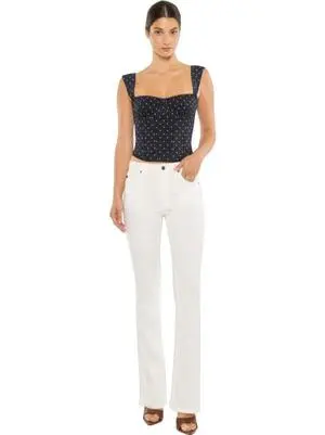 KANCAN High Rise Bootcut Jeans White