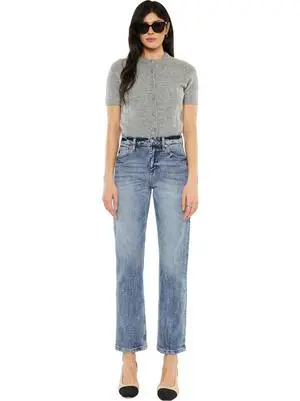 KANCAN Tilda High-rise Slim Straight-leg Jeans - Medium Wash