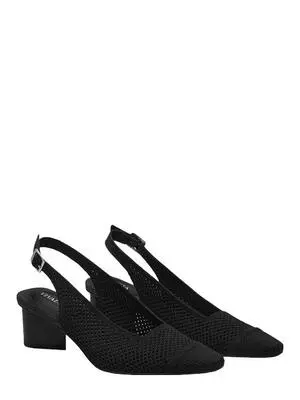 Vivaia Pointed-toe Slingback Sandals - Black