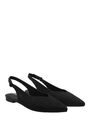Vivaia Pointed-Toe Slingback Sandals Black