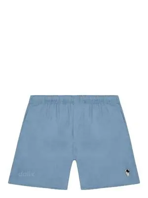 DALIX Astronaut Print Relaxed Beach Shorts - Carolina Blue