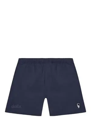 DALIX Astronaut Print Relaxed Beach Shorts - Navy Blue