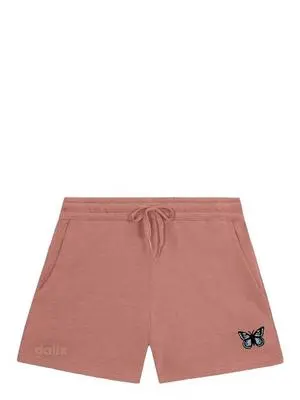 DALIX Butterfly Midweight Fleece Shorts - Dusty Rose