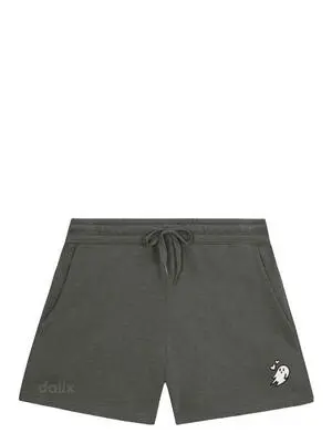 DALIX Washed Fleece Midweight Shorts - Shadow