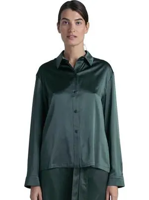 ALAS Silk Long Sleeve Shirt - Rich Green