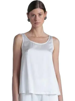 ALAS Silk Tank Top Milk White
