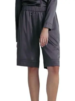 ALAS Silk Bermuda Shorts - Magic Grey