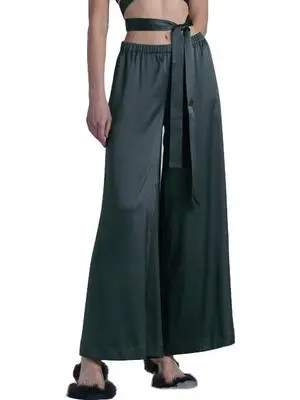 ALAS Silk Palazzo Pants Rich Green