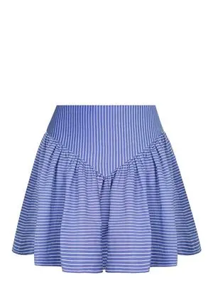 NO PISE LA GRAMA Sotavento Mini Skirt Blue Stripes