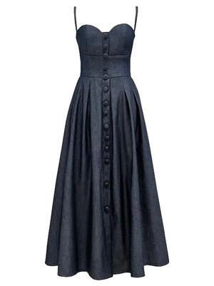 NO PISE LA GRAMA Veneta A-Line Linen Dress