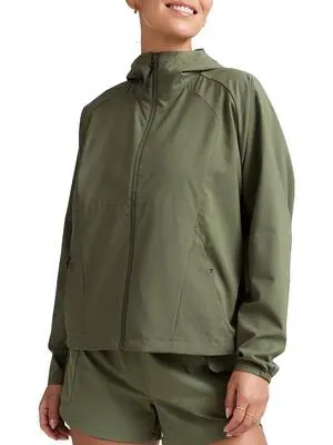 Beyond Yoga Cross Country Packable Jacket - Olive Branch