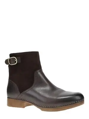 Dansko Monique Bootie - Chocolate Burnished Calf