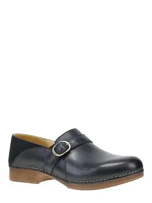 Dansko Margaret Clog Black Burnished Calf