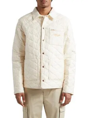 Moncler Kastos Quilted Water Repellent Down Shirt Jacket - Pale Ivory