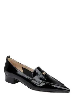 L'Agence L'AGENCE Maelys Pointed Toe Loafer Black Patent