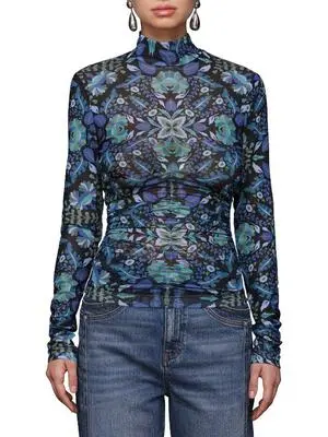 Avec Les Filles Floral Print Long Sleeve Top - Autumn Ditsy