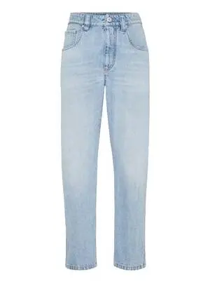 Brunello Cucinelli Straight Trousers - Light Denim