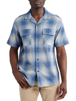 Pendleton Baja Board Plaid Camp Shirt - Navy/blue Plaid