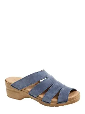 SANITA Monika Platform Slide Sandal - Dove Blue