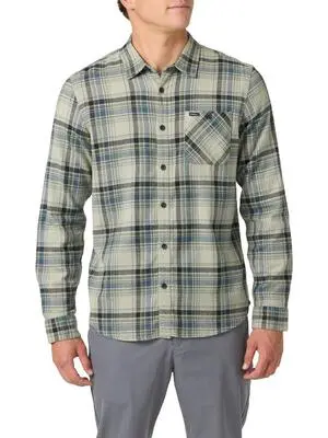 O'Neill Redmond Plaid Flannel Button-up Shirt - Sage