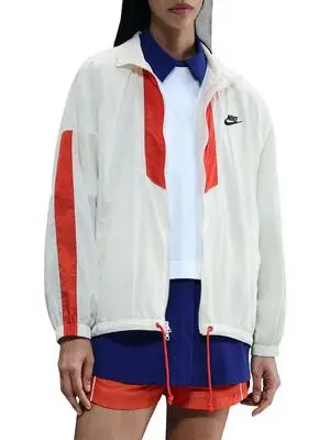Nike Sportswear Oversize Jacket - Sail/picante Red/black