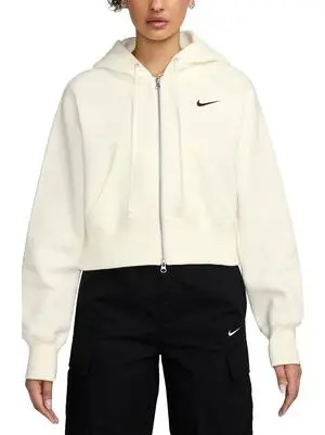 Nike Cotton-blend Fleece Relaxed Fit Hoodie - Sail/black