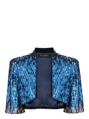 Jenny Packham Cristobel Sequin Jacket - Mockingbird Blue