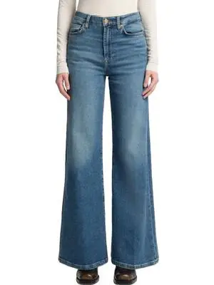 7 For All Mankind Jo Ultra High Rise Wide Leg Jeans - Sea Level