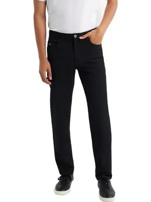 Emporio Armani Techno Five-pocket Straight Leg Stretch Twill Pants - Solid Black