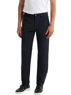 Emporio Armani Techno Five-pocket Straight Leg Stretch Twill Pants - Solid Blue Navy