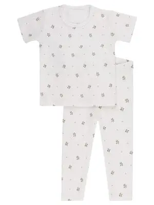 ELY'S & CO. Floral Print Lounge Set - Ivory/sage