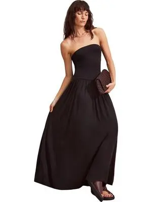 RO&ZO Jersey Bandeau Maxi Dress - Black