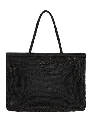 ZANATANY CONCEPTS Raffia Beach Tote Bag - Black